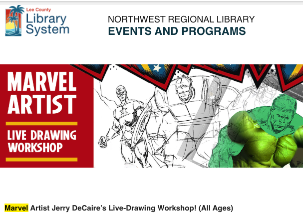 Marvel Artist Jerry DeCaire to give presentation at the NW library ...